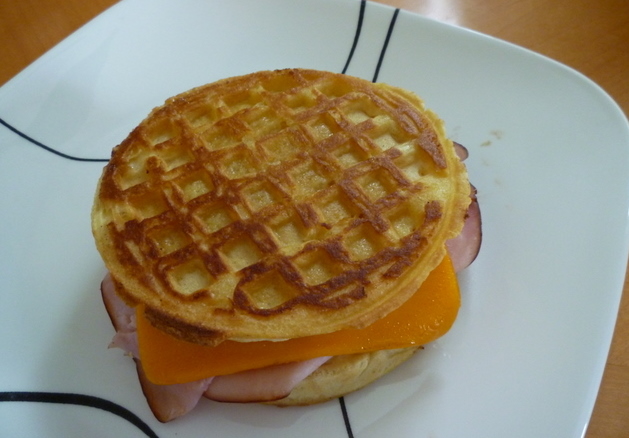 Ham-and-Cheese Waffle Sandwiches - Recipe Realism